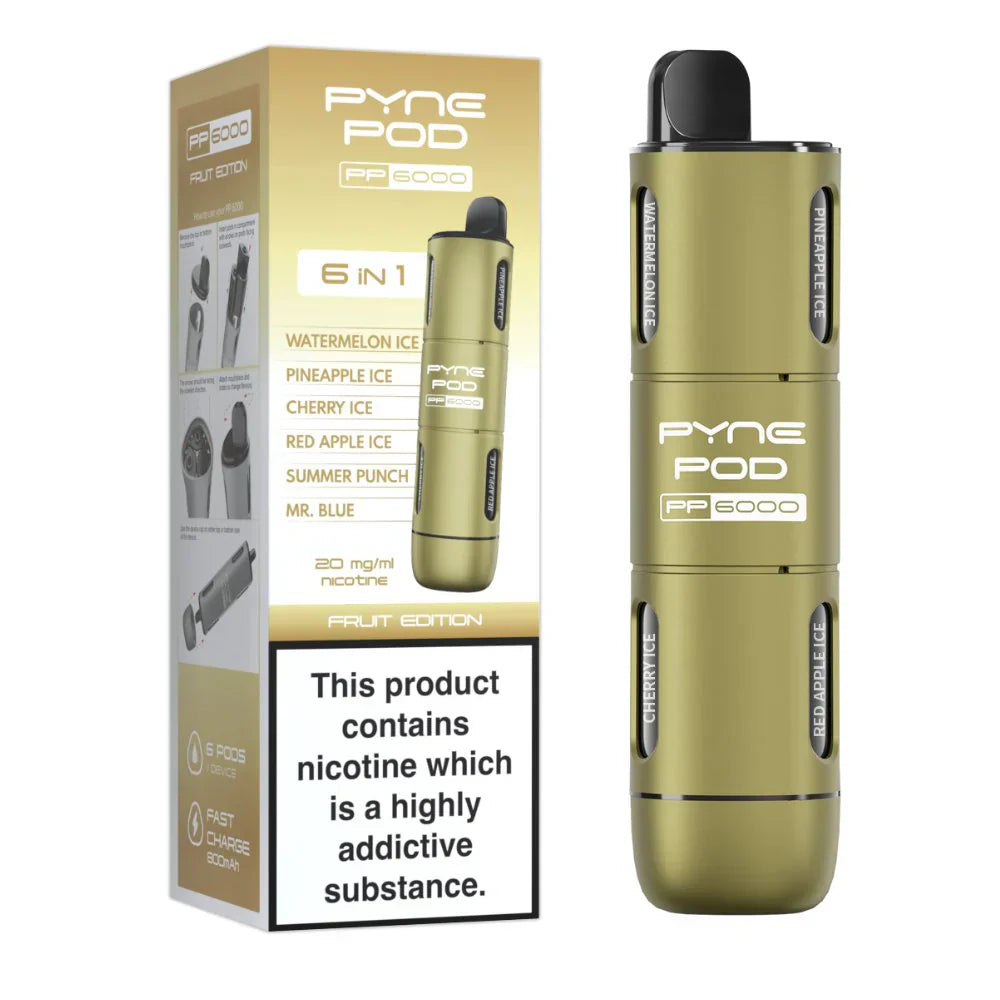 6 in 1 Pyne Pod PP6000 Disposable Vape – Elite Vape Store