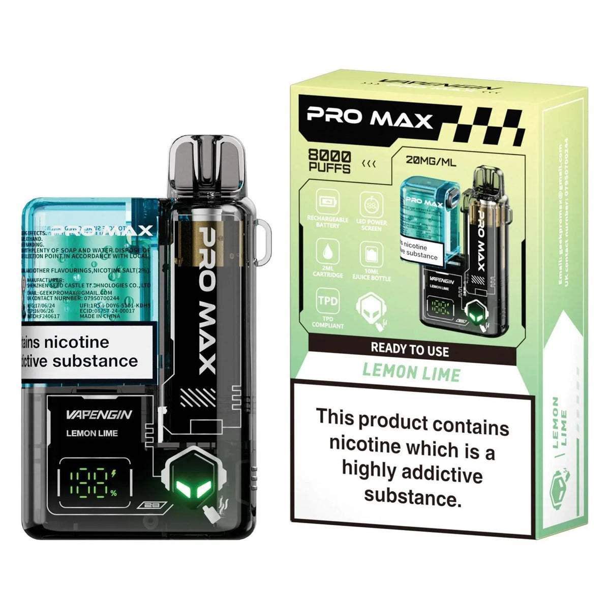 Vapengin Pro Max 8000 Disposable Vape - £27.99 - The Vape Giant – Elite ...